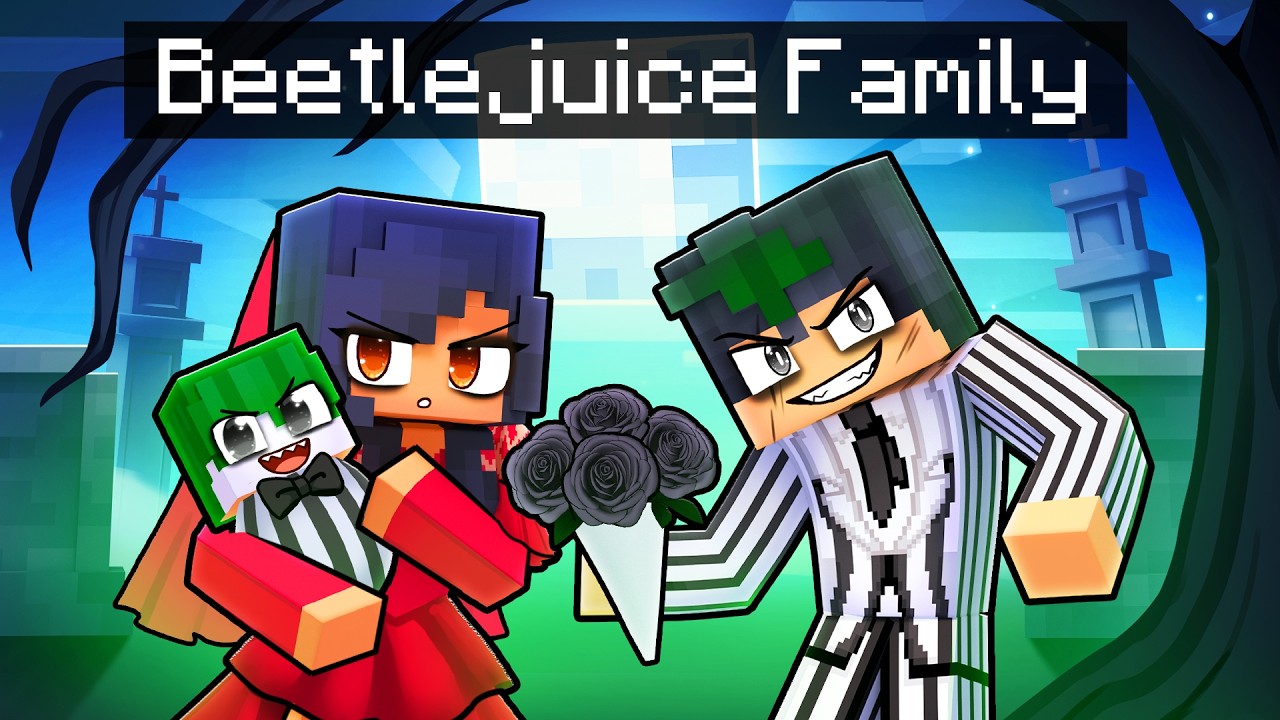 Having a BEETLEJUICE FAMILY in Minecraft! - YouTube
