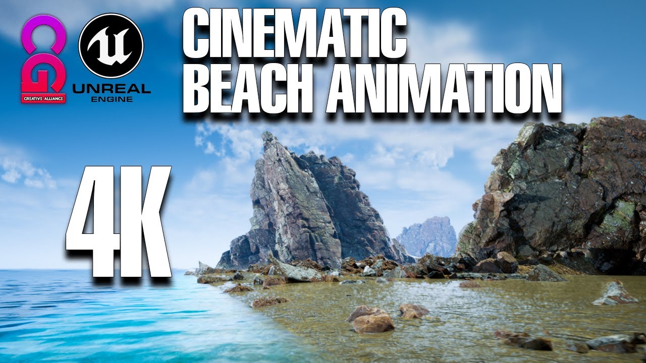 4k Cinematic Beach Environment Animation | Coastal Shoreline 4k | Lumen ...