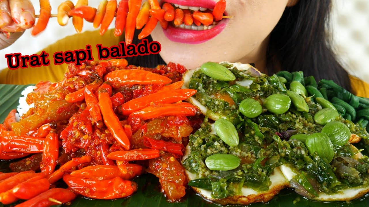 ASMR URAT SAPI/KIKIL JUMBO BALADO, TELUR CEPLOK SAMBEL IJO PETE | EATING SOUNDS - YouTube