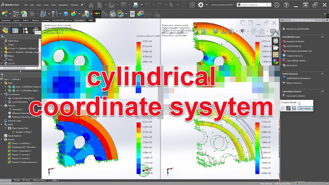Solidworks Exercise #160 defining a cylindrical coordinate system and ...
