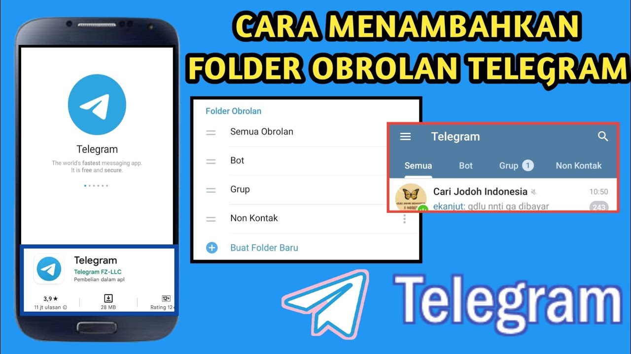 CARA MEMBUAT FOLDER DI TELEGRAM || TAMBAH FOLDER OBROLAN TERBARU 2023 ...