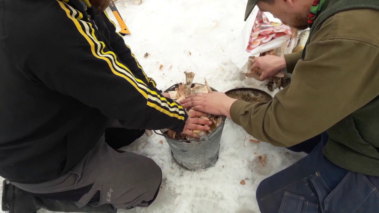 Burning birch tar/pitch part 2/7 - YouTube