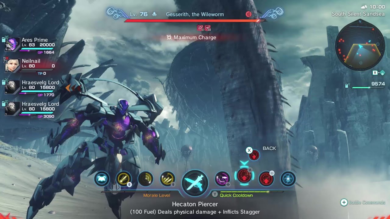 Ares Prime Vs Gesserith the Wileworm Dual Superboss Xenoblade ...