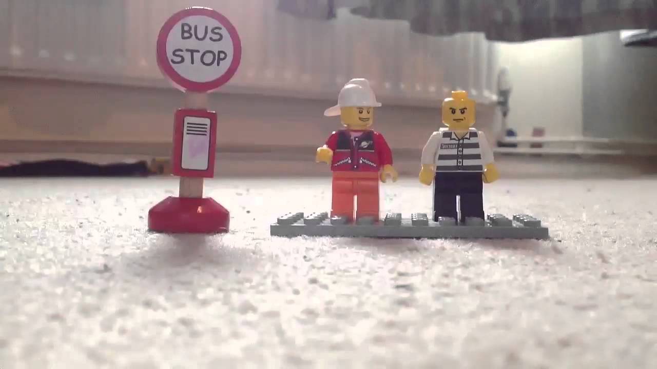 Bus stop mayhem - YouTube