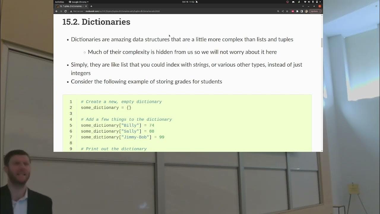 CSCI 161 --- October 18, 2022 - YouTube