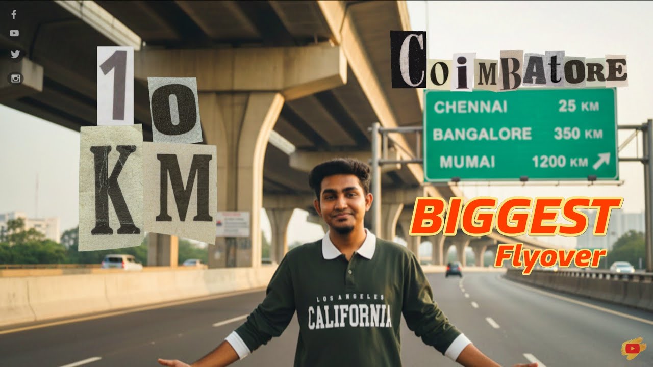 India’s Longest Flyover in Coimbatore 🔥 | "CBE" 10.1 KM Mega Project ...
