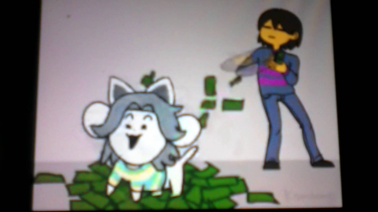FRISK THROWS MONEY AT TEMMIE XD | Undertale - YouTube