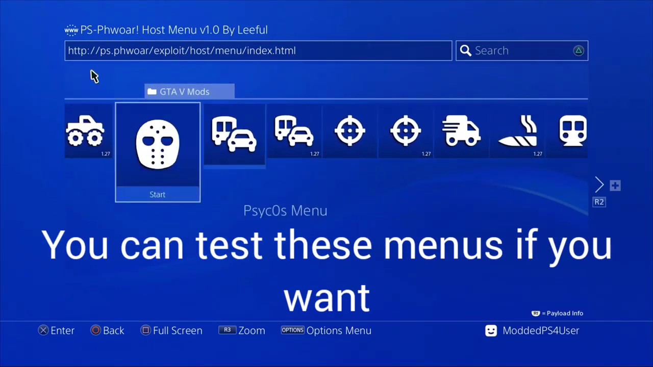 How To Install A GTA 5 Mod Menu On A Jailbroken PS4 | WORKING 2020 ...