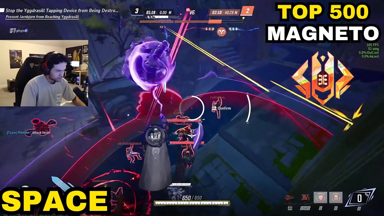 "THE GOOD TEAM WINS!" SPACE MAGNETO GAMEPLAY MARVEL RIVALS SEASON 1 ...