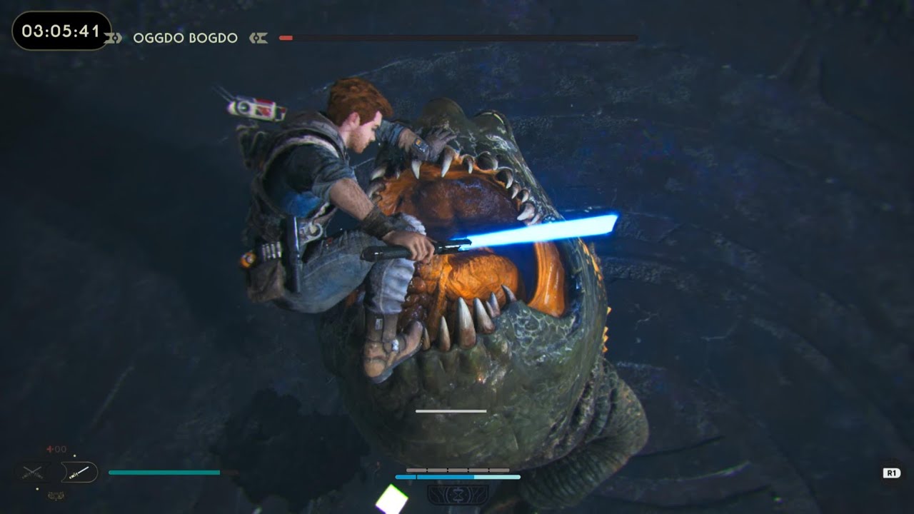 Jedi: Survivor Oggdo Bogdo and Spawn of Oggdo Boss (Grandmaster) - YouTube