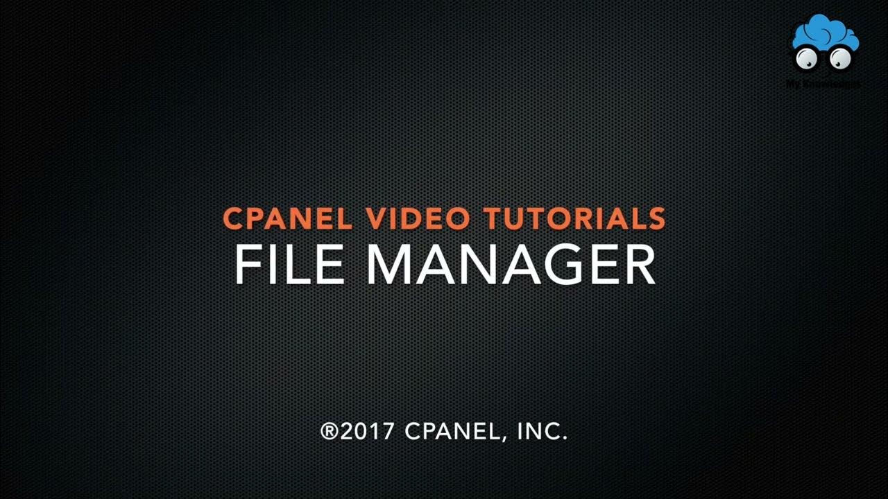 cPanel Tutorials File Manager - YouTube