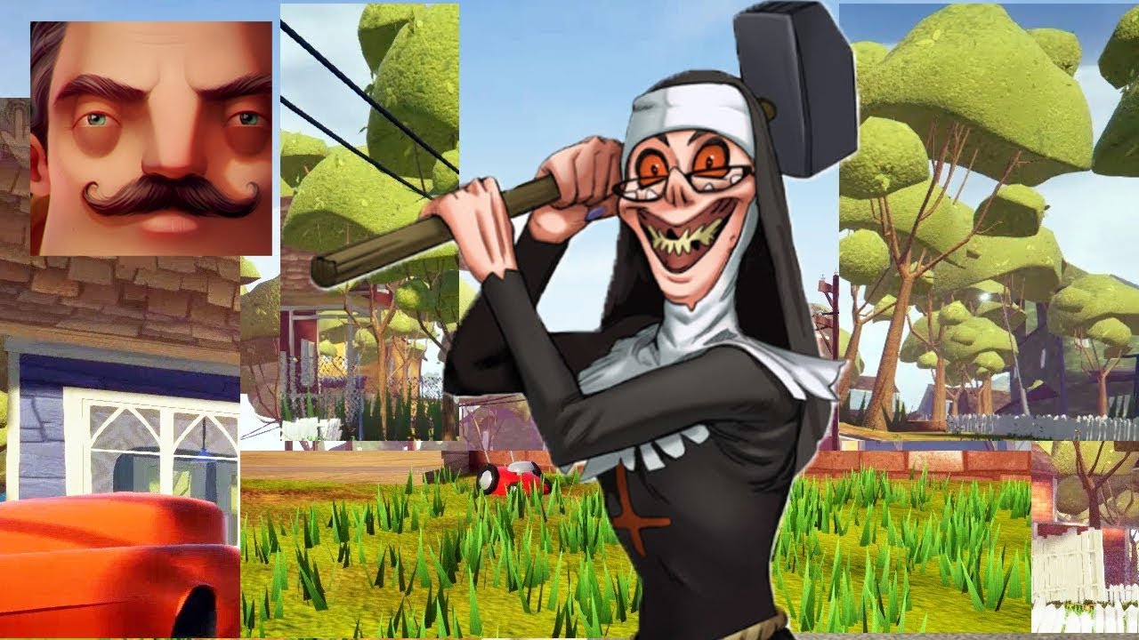 Hello Neighbor - My New Neighbor Evil Nun FULL HISTORY Gameplay ...