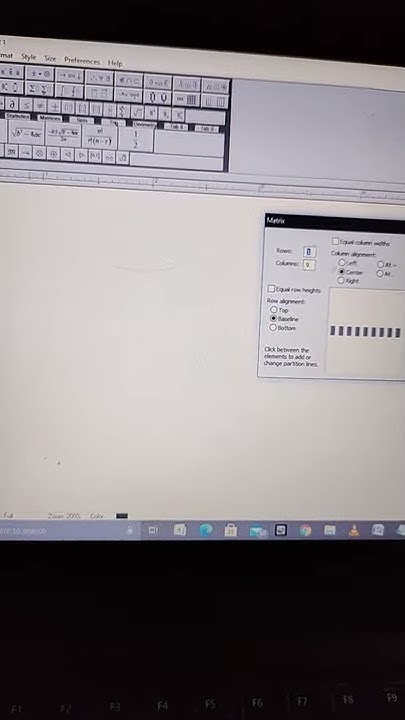 MATH typing ( Selection of Columns and Rows) for Matrices. - YouTube