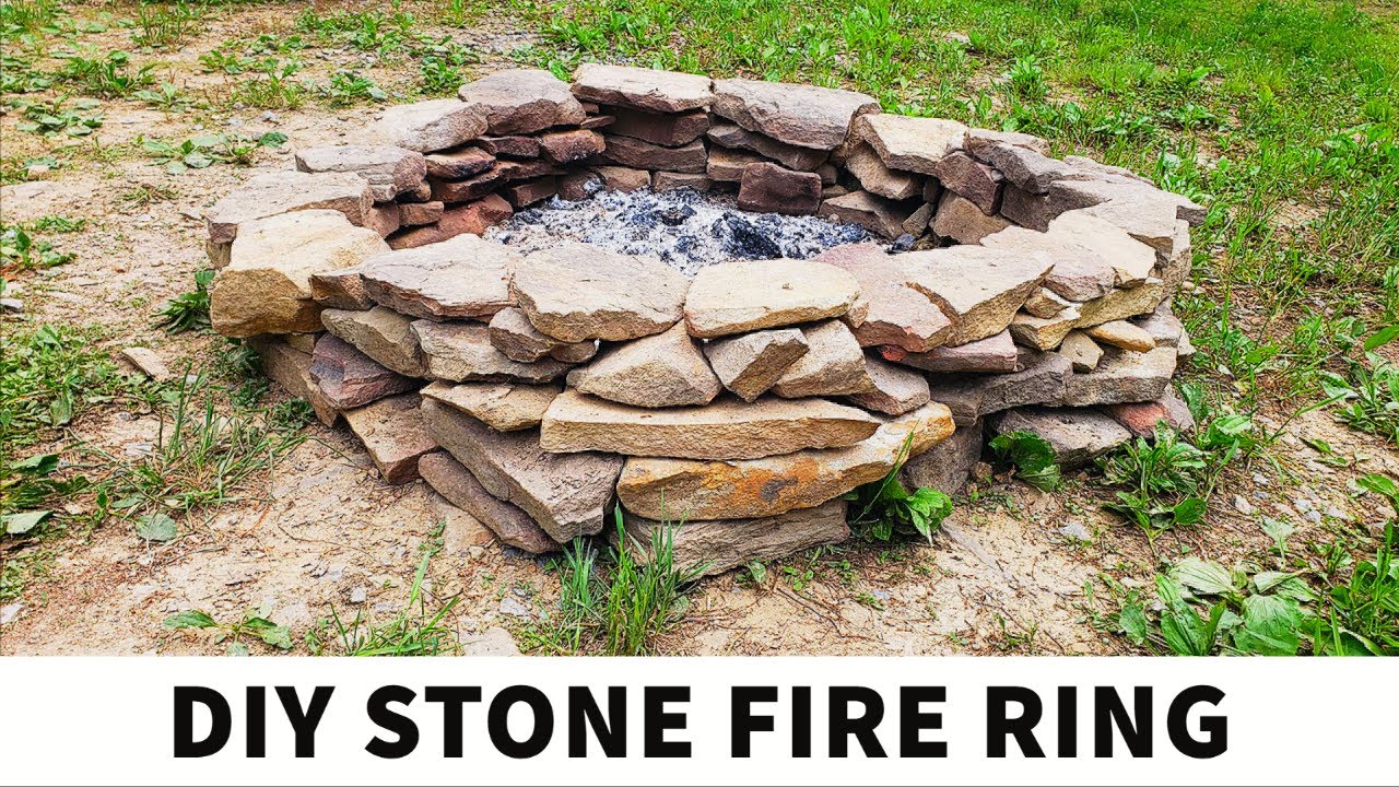 We Built A Stone Campfire Ring - YouTube