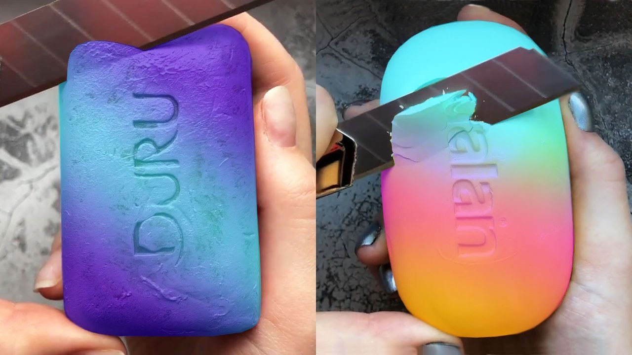Soap Carving ASMR ! Cutting Dry Soap ! Satisfying ASMR Videos - YouTube
