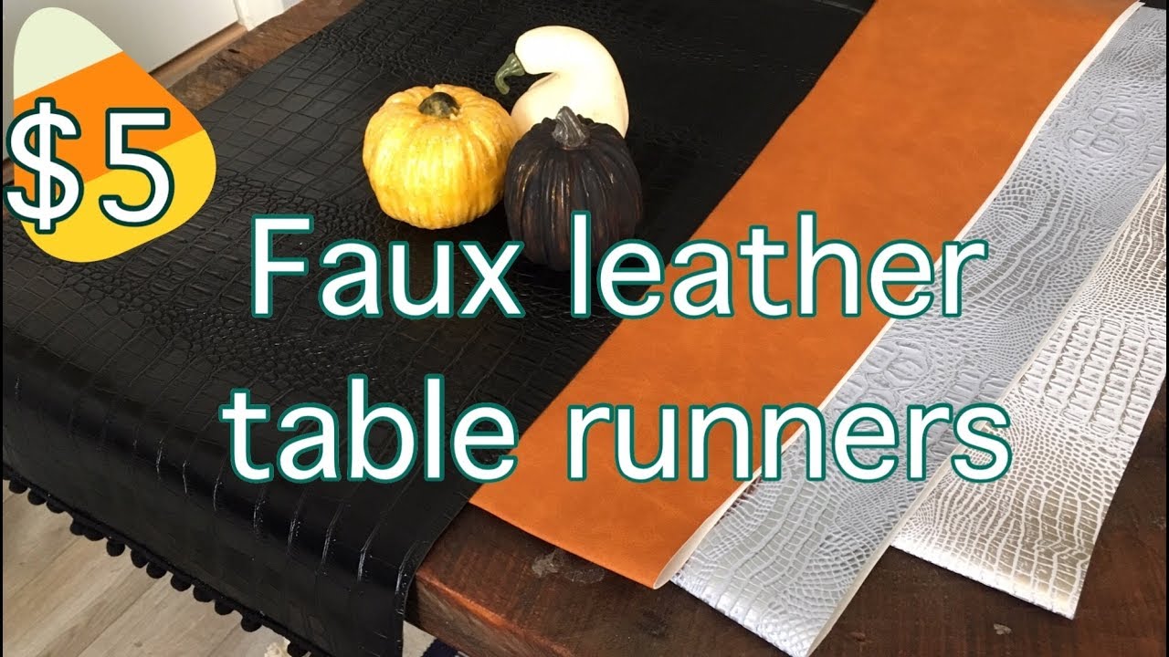 Faux leather table runners - YouTube