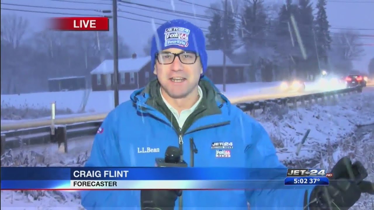 Meteorologist Craig Flint reports LIVE from upper Peach Street as the ...