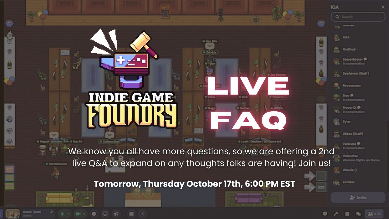 Indie Game Foundry Live FAQ - YouTube