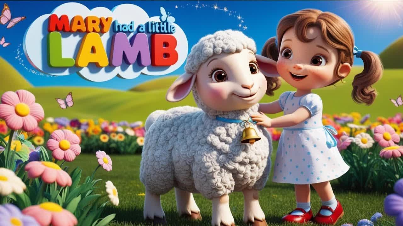 🐑 Mary Had a Little Lamb | Classic Nursery Rhyme for Kids | 3D ...