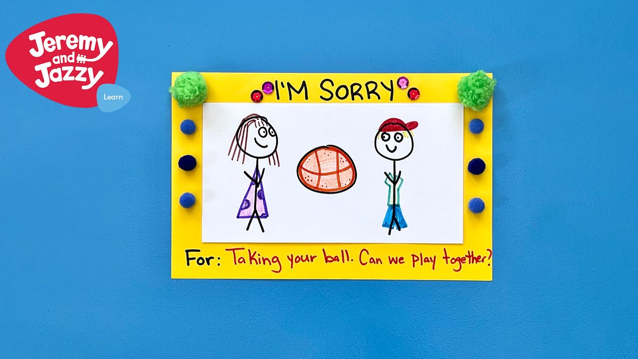 I'm Sorry Postcards | Kids Craft | Jeremy and Jazzy - YouTube