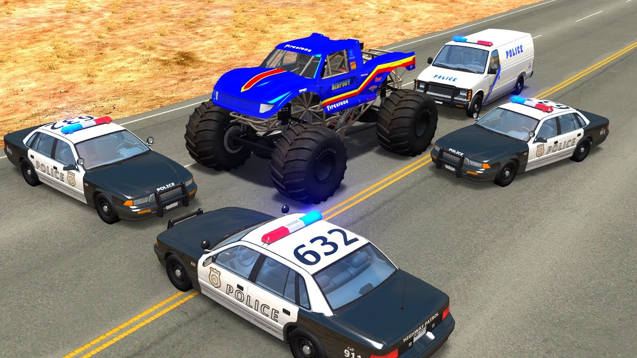 Extreme Police Chases Crashes&Fails #8 - BeamNG DRIVE - YouTube