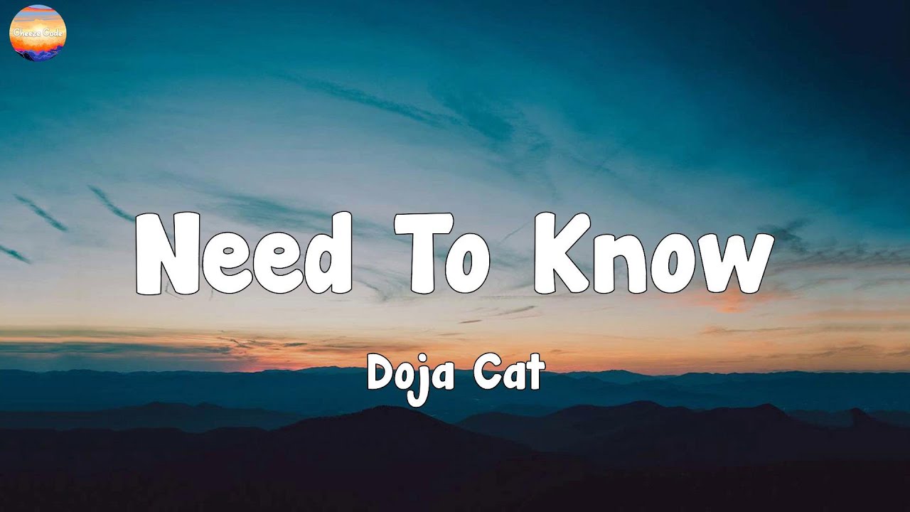 Doja Cat - Need To Know (Lyrics) - YouTube