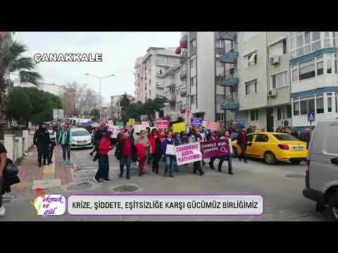 Çanakkale'de 8 Mart eylemi