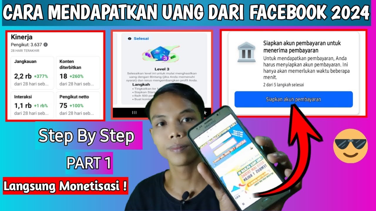 Cara mendapatkan uang dari facebook monetisasi facebook pro 2024 - YouTube