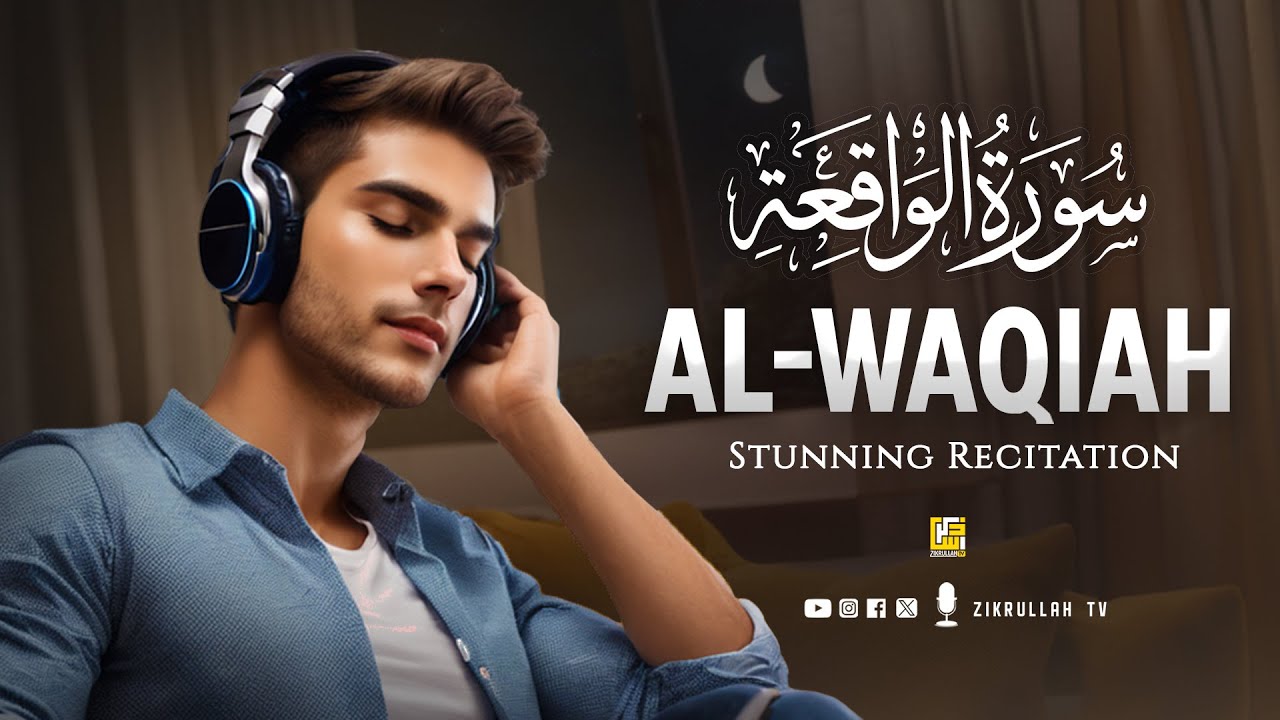 STUNNING Surah Waqiah Full Calming relaxing voice سورة الواقعة Zikrullah TV