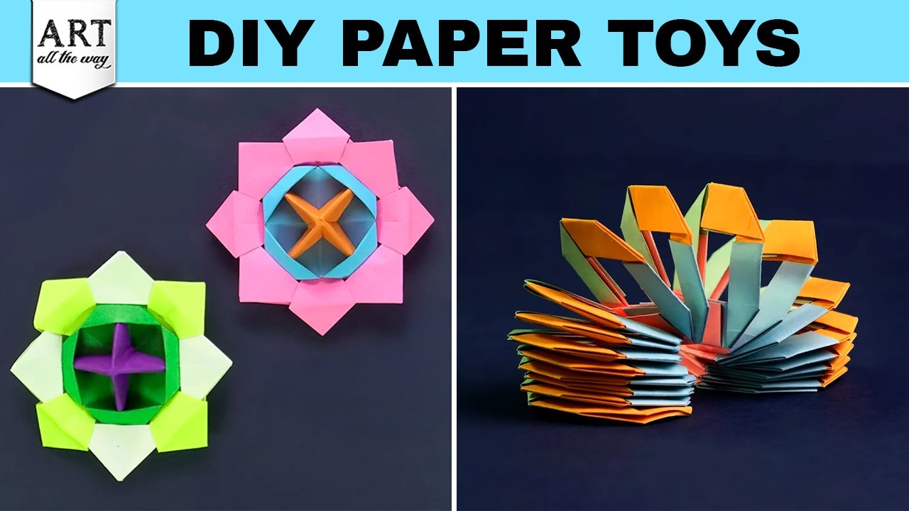 Easy Paper Toys! | DIY Origami Fidget Spinner | Paper Slinky | Fun ...