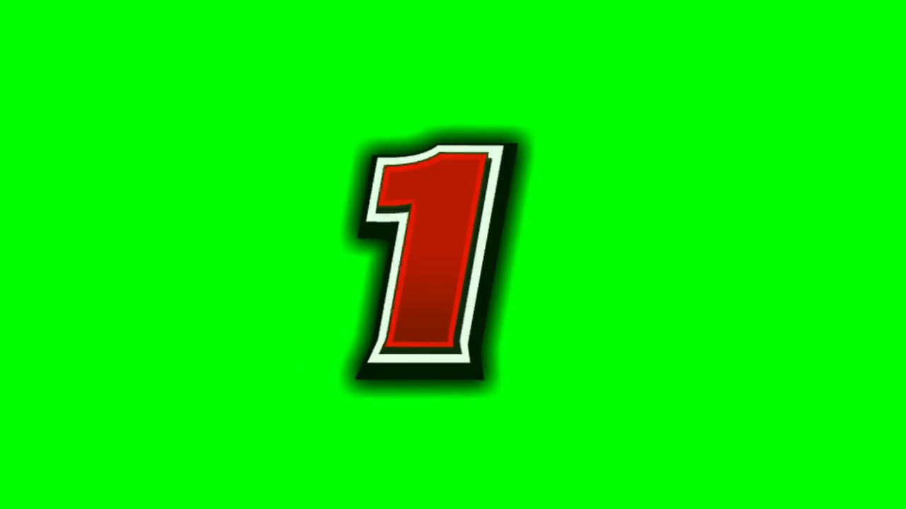 3 2 1 go Green screen footage - YouTube