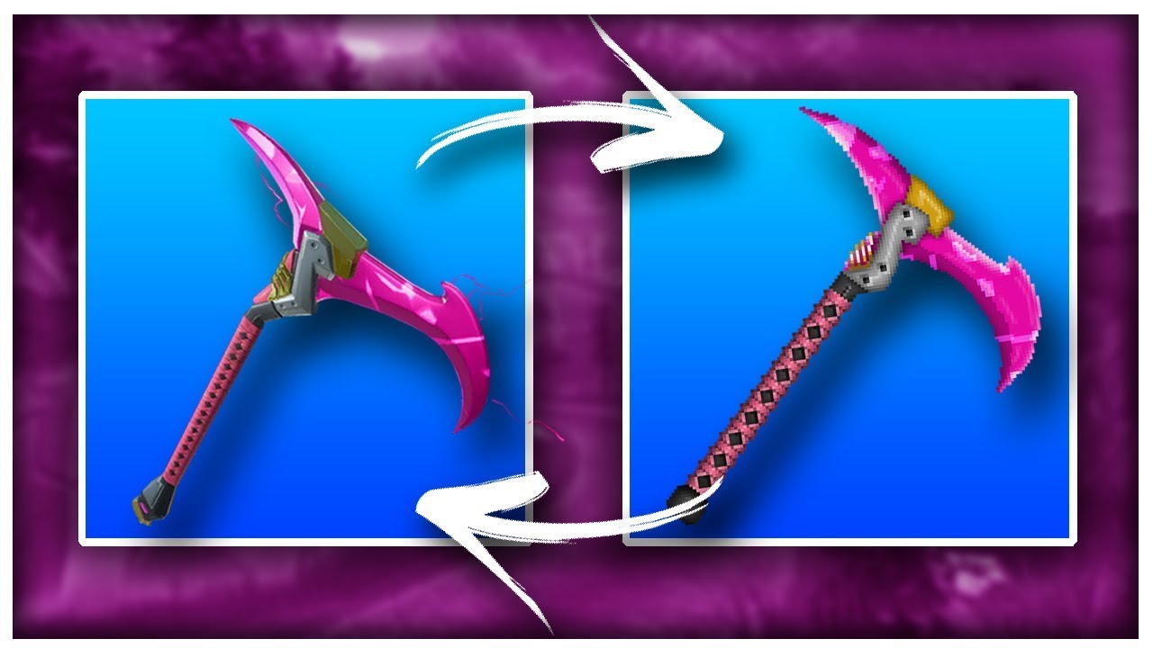 Fortnite Pickaxe In Minecraft (Rift Edge) *Speedart/Tutorial* - YouTube