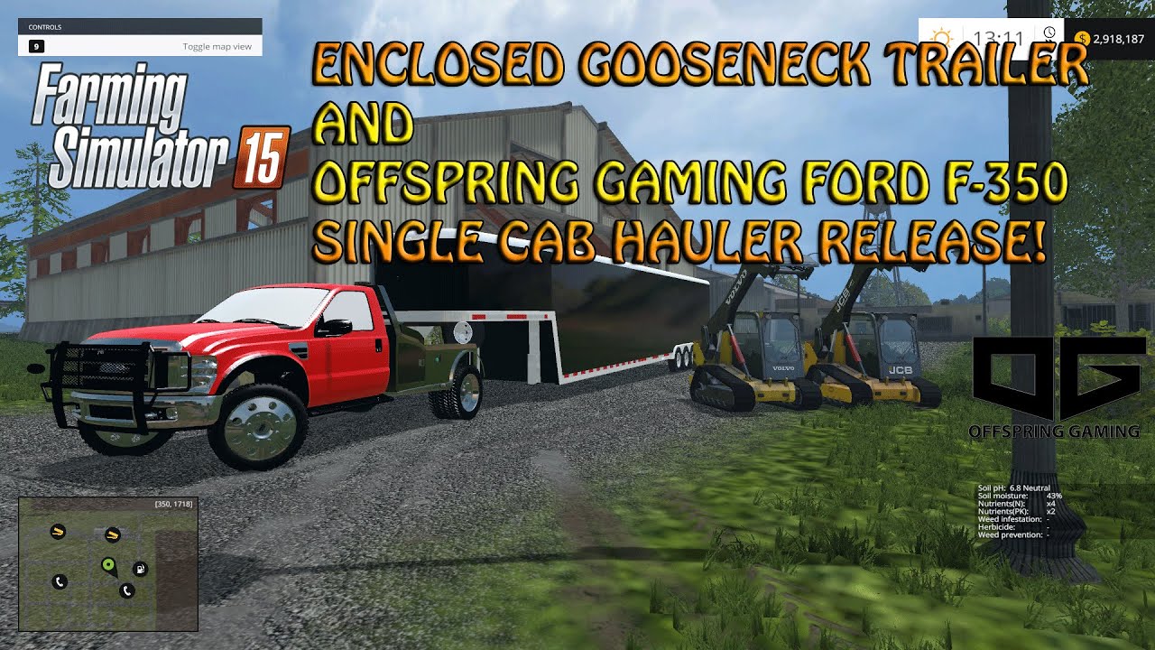 Farming Simulator 2015- OG F-350 Single Cab Dually and Goose Neck ...