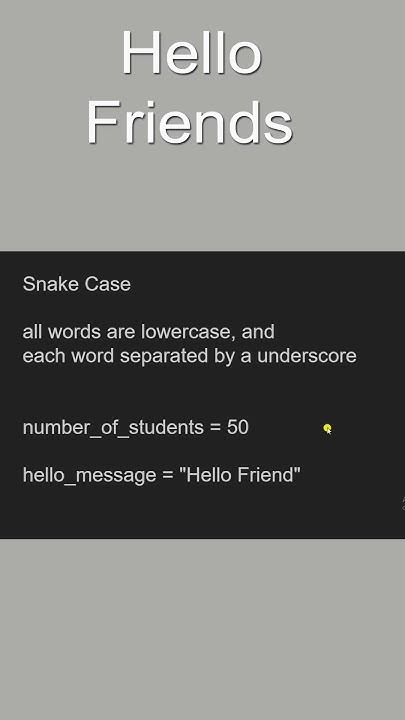 Programming Naming Conventions - YouTube