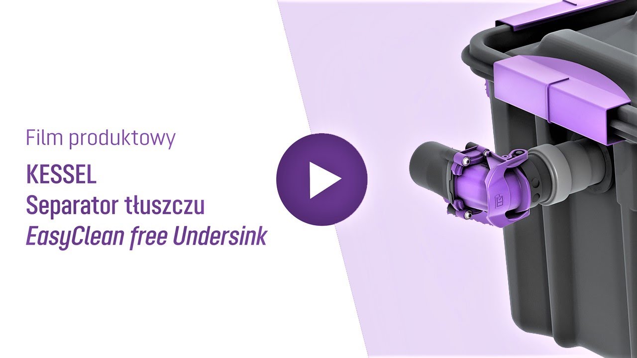 Separator tłuszczu EasyClean free Undersink KESSEL - YouTube