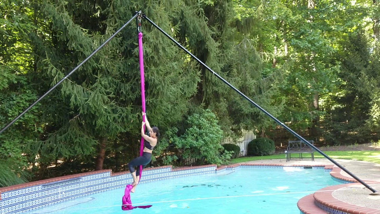 Aerial silk over pool. Success! 23 Aug 2018 - YouTube