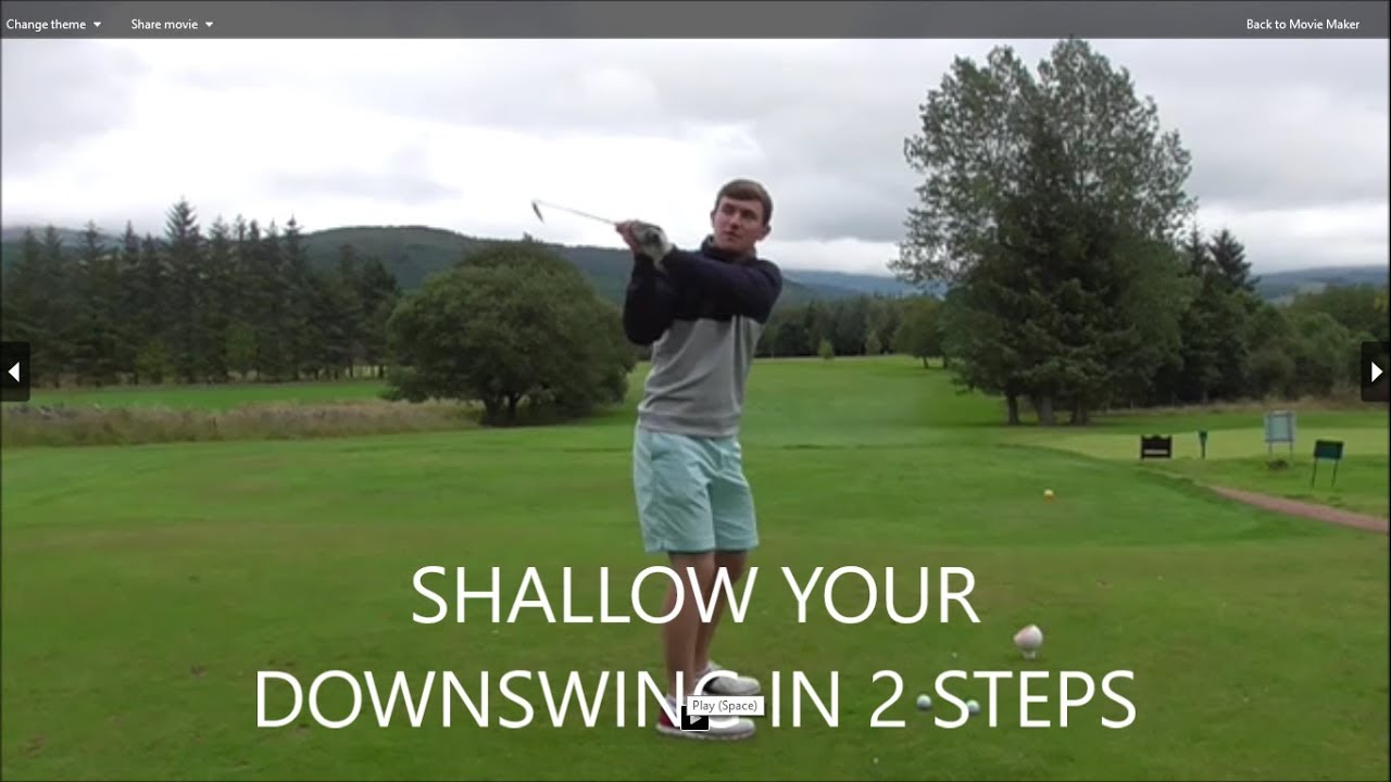 GOLF- SHALLOW YOUR DOWNSWING IN 2 STEPS - YouTube