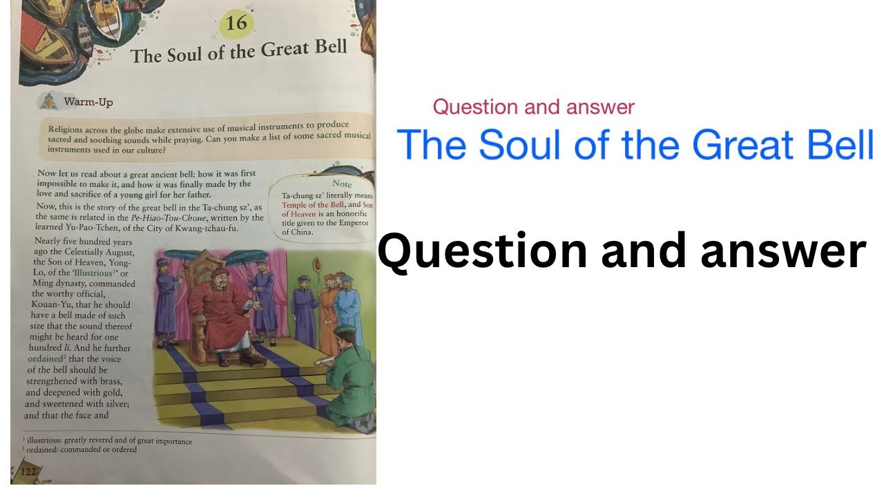 Question answer #english The Soul of the Great Bell class 6 - YouTube