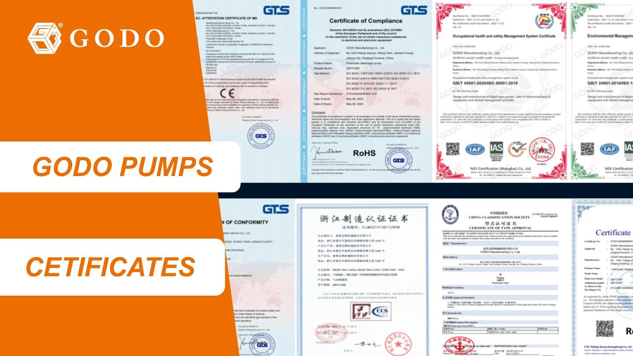 CETIFICATES OF GODO PUMPS. #GODO #ProductCertification # ...