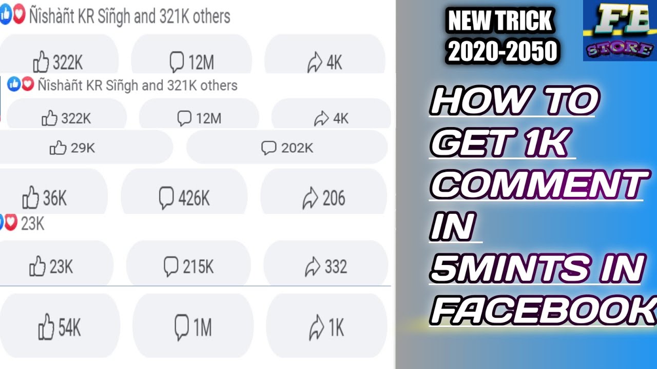 How to Get 1k comment In 5 Minutes In Facebook | How to get millions of ...