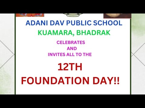 12th Foundation Day of Adani DAV Public School - YouTube