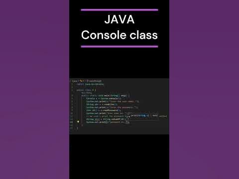 Java console class || Advantage of readPassword() method #java #coding #programing #console ...