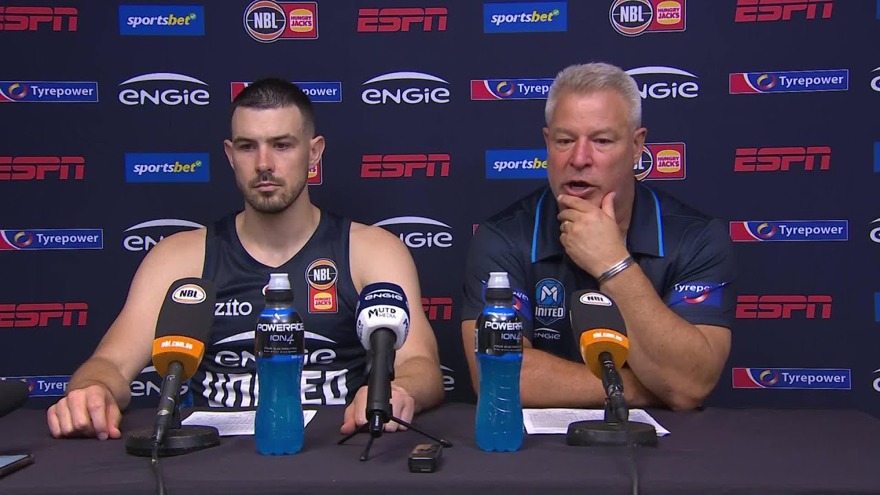 Dean Vickerman and Chris Goulding press conference vs Perth Wildcats ...