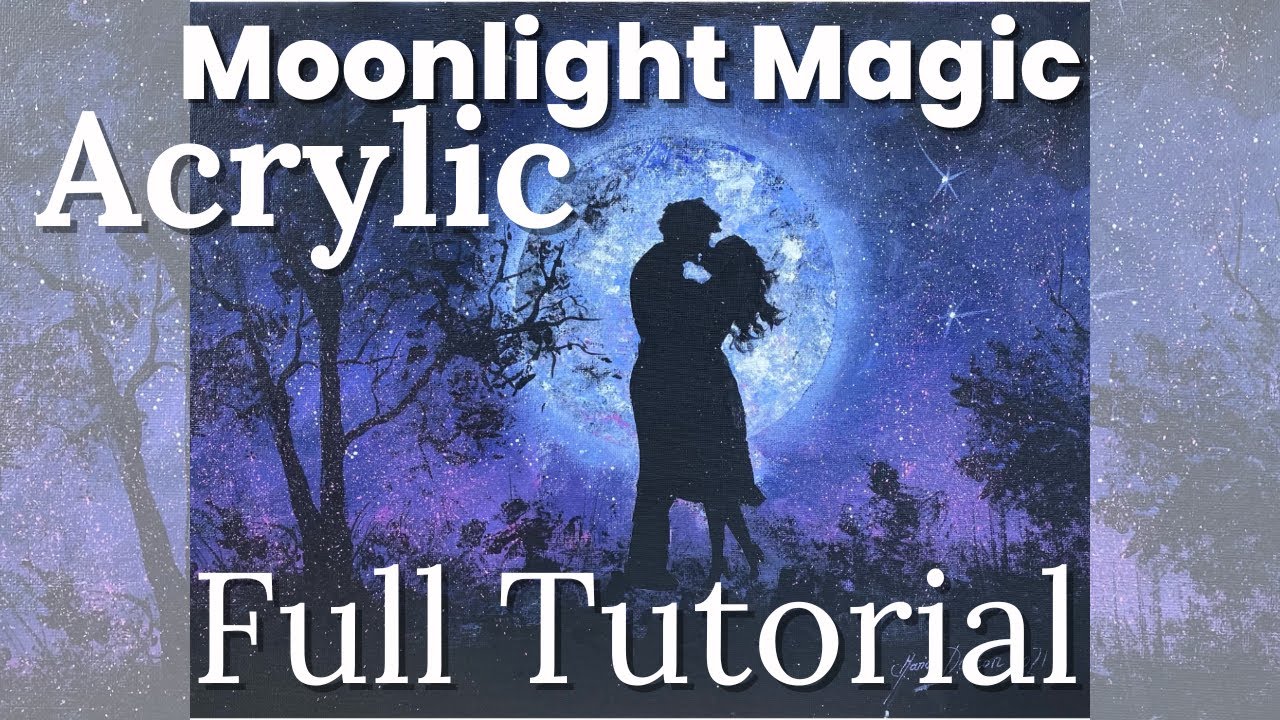 Moonlight Magic - FULL ACRYLIC TUTORIAL - YouTube