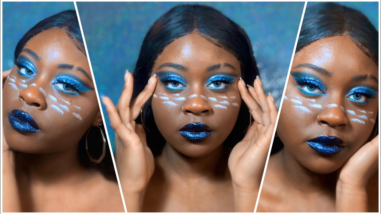 Blue cloud makeup tutorial ☁️💙 - YouTube