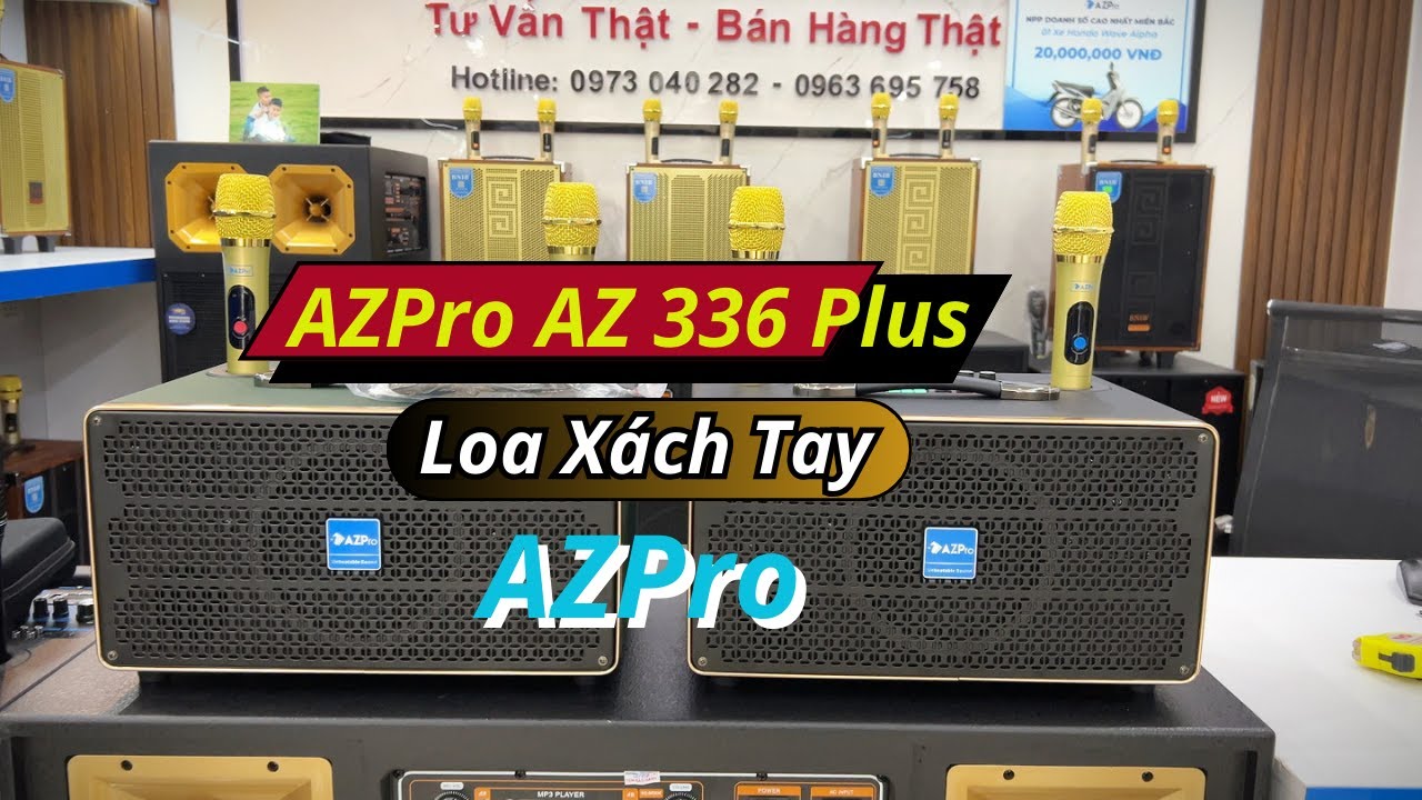 Loa karaoke AZPro AZ 336 Plus mới - Loa bluetooth karaoke - YouTube