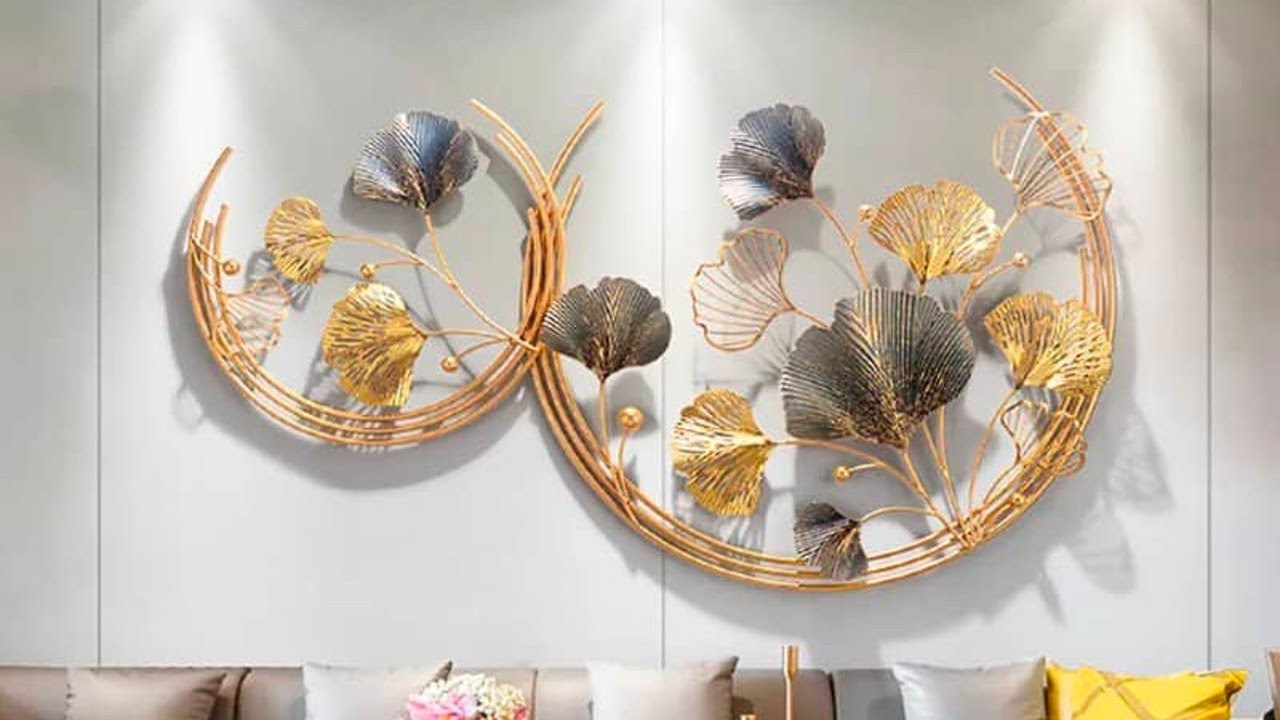 Ginkgo Leaf Aesthetic Metal Wall Art Decor - YF Decor - YouTube