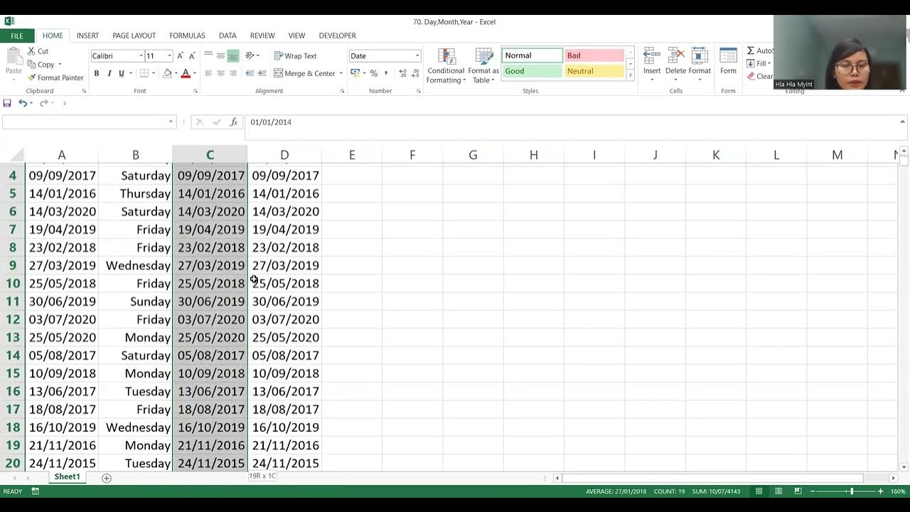 Day Month Year Excel 11 June 2024 Youtube