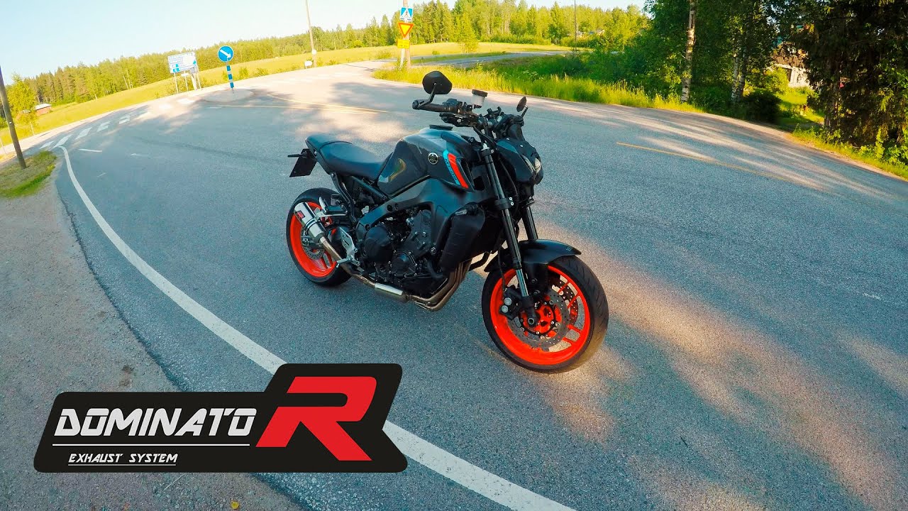 Yamaha MT-09 2021 Gen 3 RAW sound / Dominator GP Full exhaust system ...