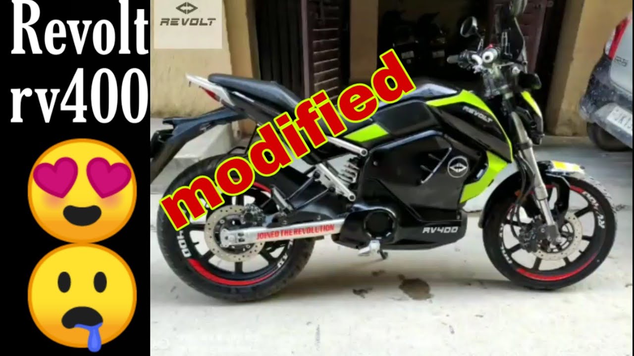 Revolt rv400 modified 😍 | revolt rv400 को modify करदिया - YouTube